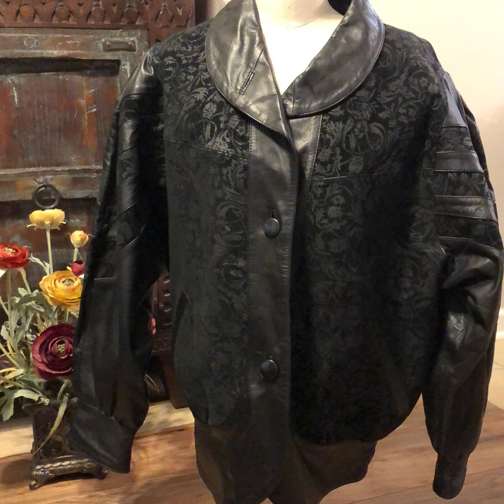 Vintage Valentino Black Leather Jacket - Gem